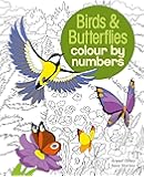 Large Print Color By Number Butterflies, Birds, and Flowers Adult ...
