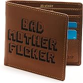 Bad Mother Fucker - Embroidered, Real Leather, Tan, Free CC Wallet ...