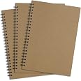 A4 Sketch Books 3 Pack, 180 Pages/90 Sheets Recycled Spiral Notebook ...