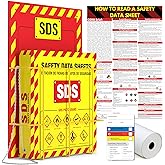 Yellow Safety Inc MSDS SDS Binder and Wall Station - Heavy Duty 3 Inch ...