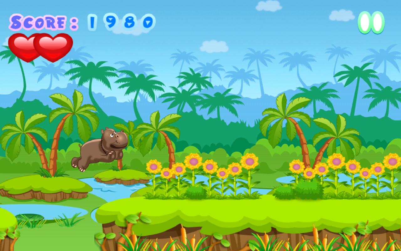 Tiny Hippo Run FREE - Addictive Animal Running Game : Amazon.co.uk ...