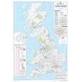 UK Postcode Wall Map - Large Wall Map - 120cm X 83cm - Clearly Shows ...