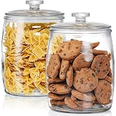 Absovetu Large Glass Storage Jars with Push-Top Lids 2 Litre - Sweet ...