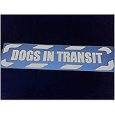 Whamhead Dogs In Transit Die Cut 29cm Reflective BLUE K9 Handler ...