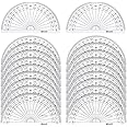 20 Pack Plastic Protractor, 180 Degrees Protractor for Angle ...