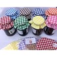 Fabric jam jar covers GINGHAM mixed x 36 : Amazon.co.uk: Home & Kitchen