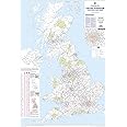 UK Postcode Wall Map - Large Wall Map - 120cm X 83cm - Clearly Shows ...