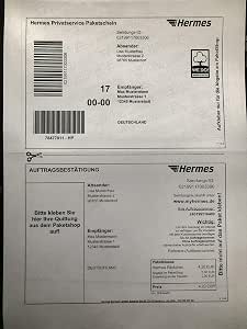 100 Stück HERMES Etiketten/Versandetiketten für Online-Paketschein ...