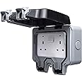 BG Electrical WP22-01 Double Weatherproof Outdoor Switched Power Socket, IP66 Rated, 13 Amp ...