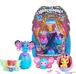 Hatchimals CollEGGtibles, Wilder Wings Multipack with 4 Hatchimals and ...