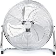 PureMate 14" Chrome Gym Floor Fan with 3 Speeds and Adjustable Fan Head ...