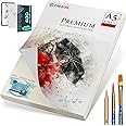 CreaTek Aquarellpapier A5 300g [ Das Original ] 40 Blatt Aquarellblock ...