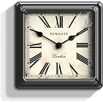 Smiths Square Wall Clock in Chrome - 41cm: Amazon.co.uk: Kitchen & Home
