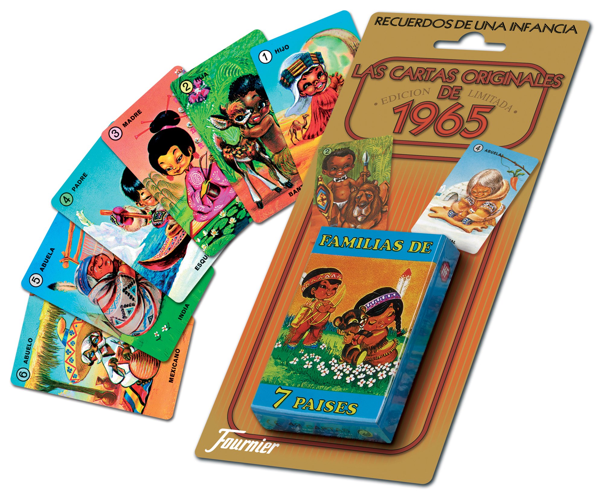 Fournier- Familias 7 Países Baraja de cartas infantil clásica ...