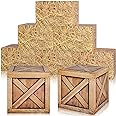 Outus 8 Pcs Hay Bales Boxes Decor Western Cowboy Party Decorations ...