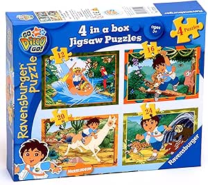 Go Diego Go - 4 in a Box Jigsaw Puzzles : Amazon.co.uk: Toys & Games