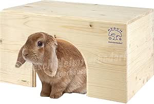 Resch No13 Rabbit house, flat Natural solid wood made of spruce / extra ...