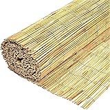 Wilsons Direct Natural Peeled Reed Fence Wooden Garden Screen Fence ...