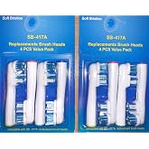 Smartroics 8 Pcs Dual Clean Replacement Toothbrush Heads Compatible ...