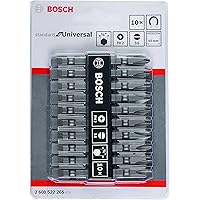 Bosch Professional Extra Hard, Double Ended Screwdriver Bits, Type Ph2-Ph2, Length 45mm, Gold ...