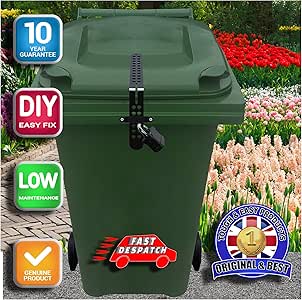 Tough Wheelie Bin Lid Lock Strap - Padlock the Lid Stop Identity Theft ...