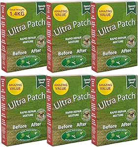 Grass Lawn Seed, Ultra Patch 1.4kg Hard Wearing, Fast Growing, Pet ...