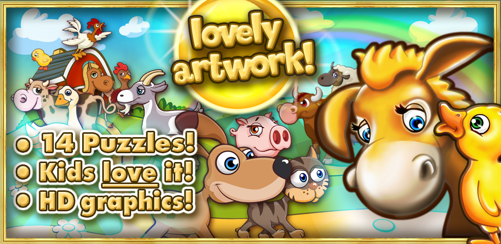 Puzzle per bambini in HD con gli animali della fattoria gratis con ...