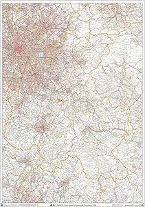Stockport - SK - Postcode Wall Map - Paper : Amazon.co.uk: Stationery ...