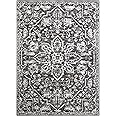 Della Grey Vintage Medallion Pattern Area Rug 160x220 cm (5'3"x7'3" ft ...