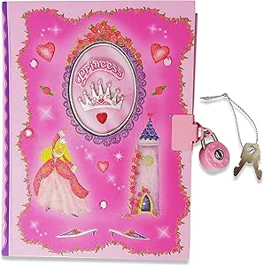 Hot Pink Princess Kids Secret Diary (Lockable Diary With Padlock & Keys ...
