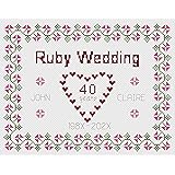 Silver Wedding Anniversary Cross Stitch Kit : Amazon.co.uk: Books