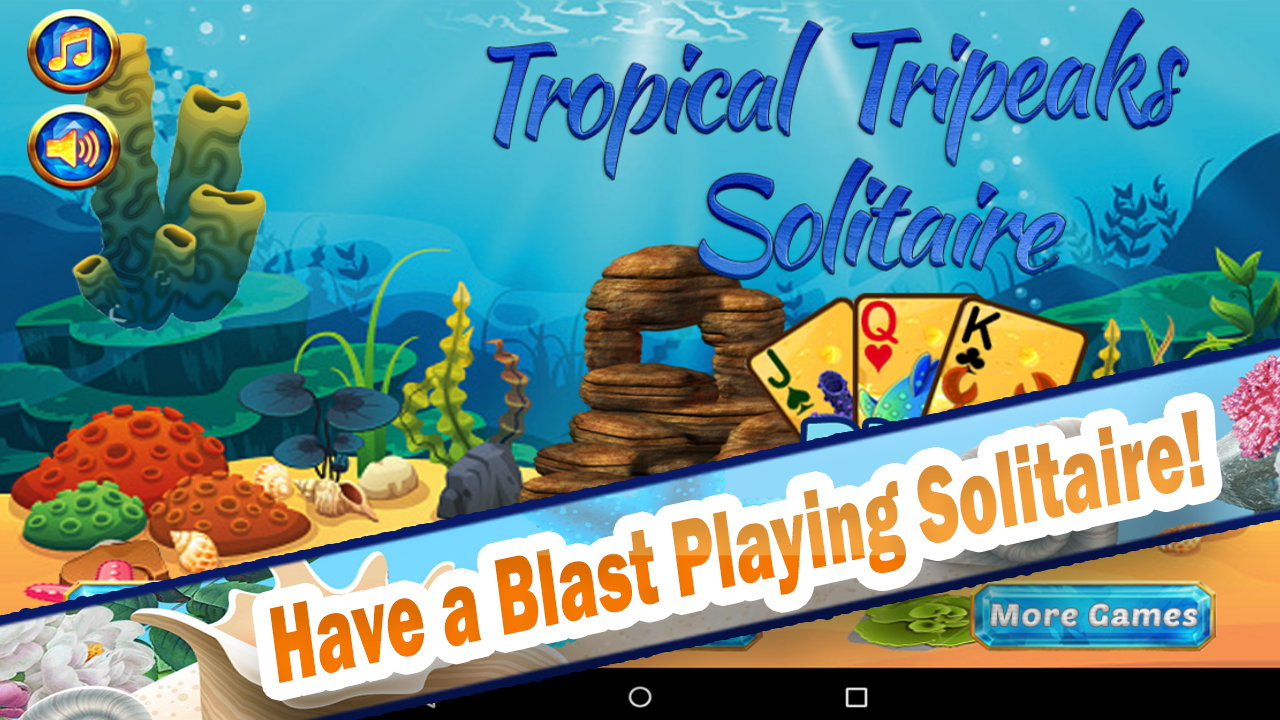 Tropical Tri Peaks Solitaire - Pyramid Towers Solitare Card Game Pack ...