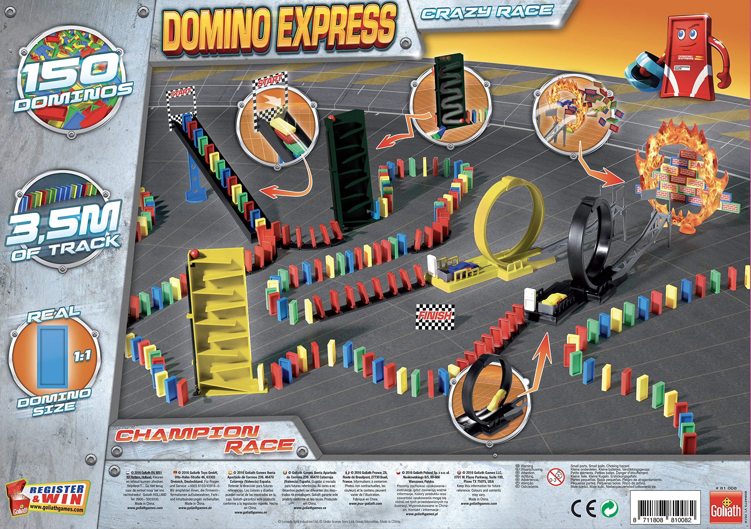 Dominó Express- Crazy Race, Multicolor (Goliath 81008) , color/modelo ...