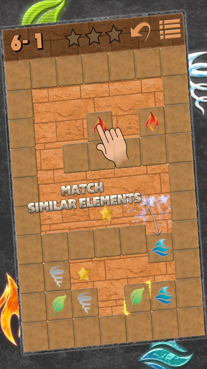 Elements Puzzle Free - Match Fire, Water, Air and Life levels for Stars ...
