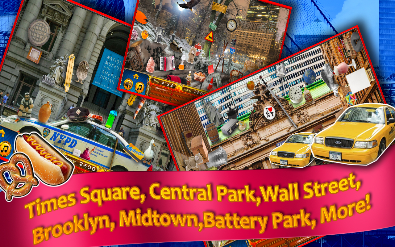 Hidden Object New York City - Spy Objects, Seek & Find Puzzle Photo Pic ...