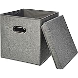 Amazon Basics Foldable Burlap Storage Cubes (2-Pack) : Amazon.co.uk ...