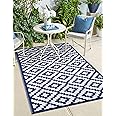 Green Decore Rug, Navy Blue/White, 120 X 180 cm : Amazon.co.uk: Home ...