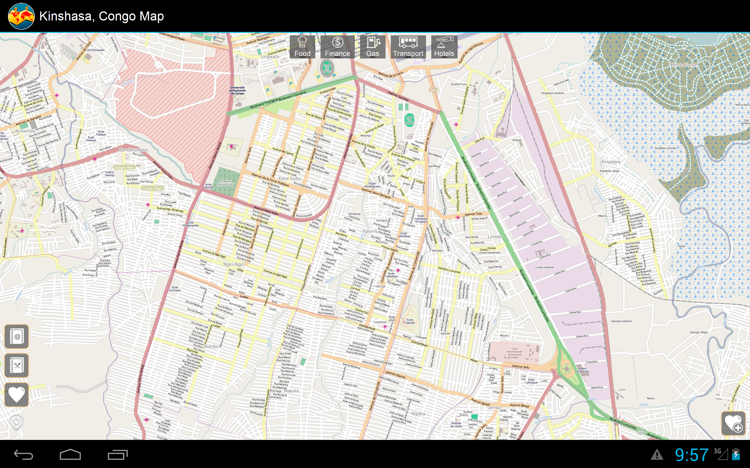 Kinshasa, Congo Offline Map: Mapping Services: Amazon.fr: Appstore pour Android