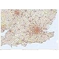 South East England Postcode District Wall Map (D2) - 47" x 33.25 ...