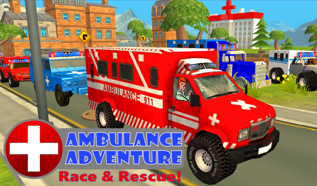 Ambulance Race & Rescue! FREE 3D Adventure Sim : Amazon.co.uk: Apps & Games