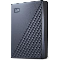 WD Western Digital My Passport 5TB Grey- Portable Hard Drive, Works ...