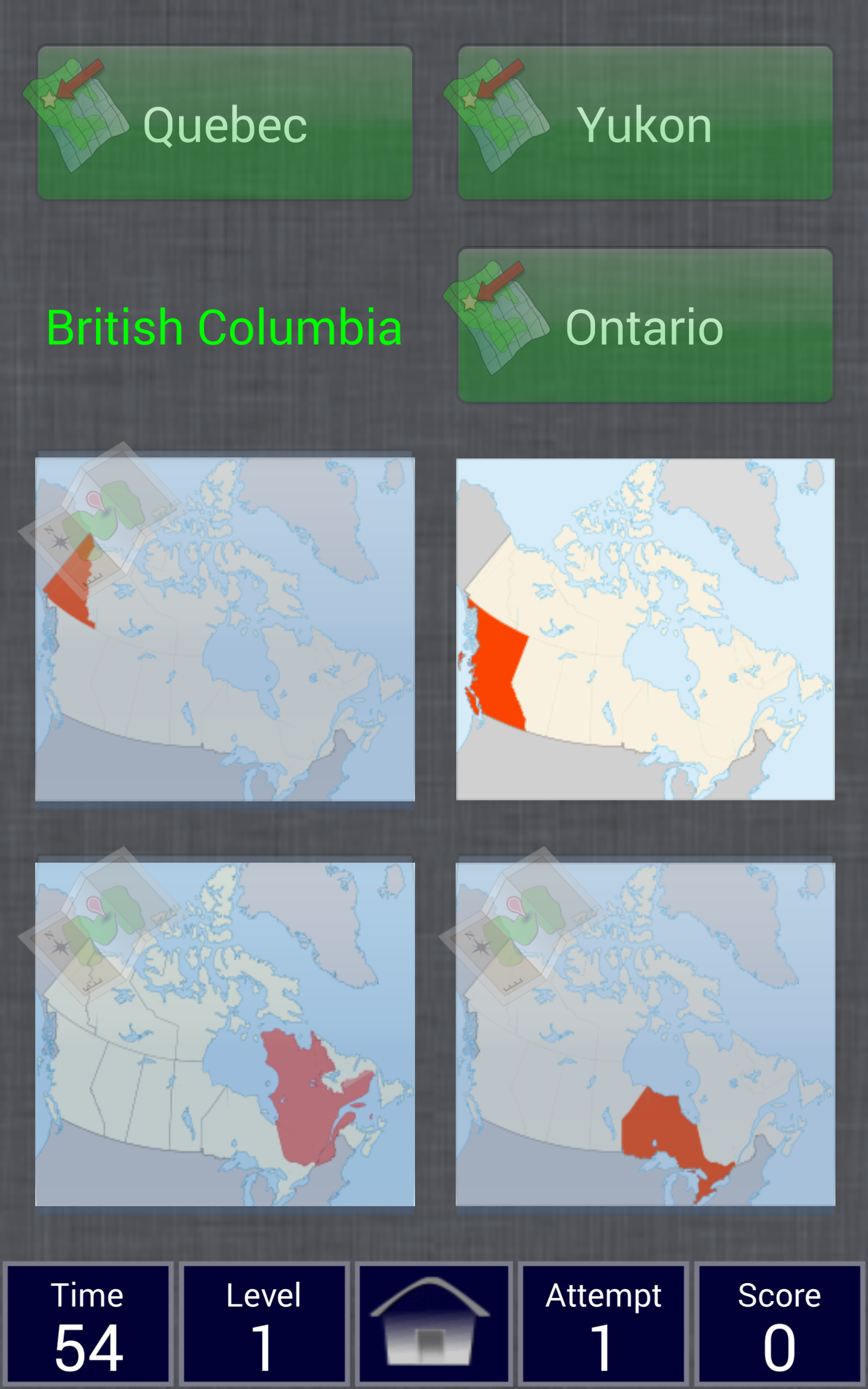 Canada Provinces Geography Match HD : Amazon.fr: Applis et Jeux