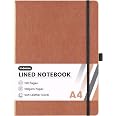 A4 Notebook, Notebook A4 with 144 Pages Premium Paper, Faux Leather ...