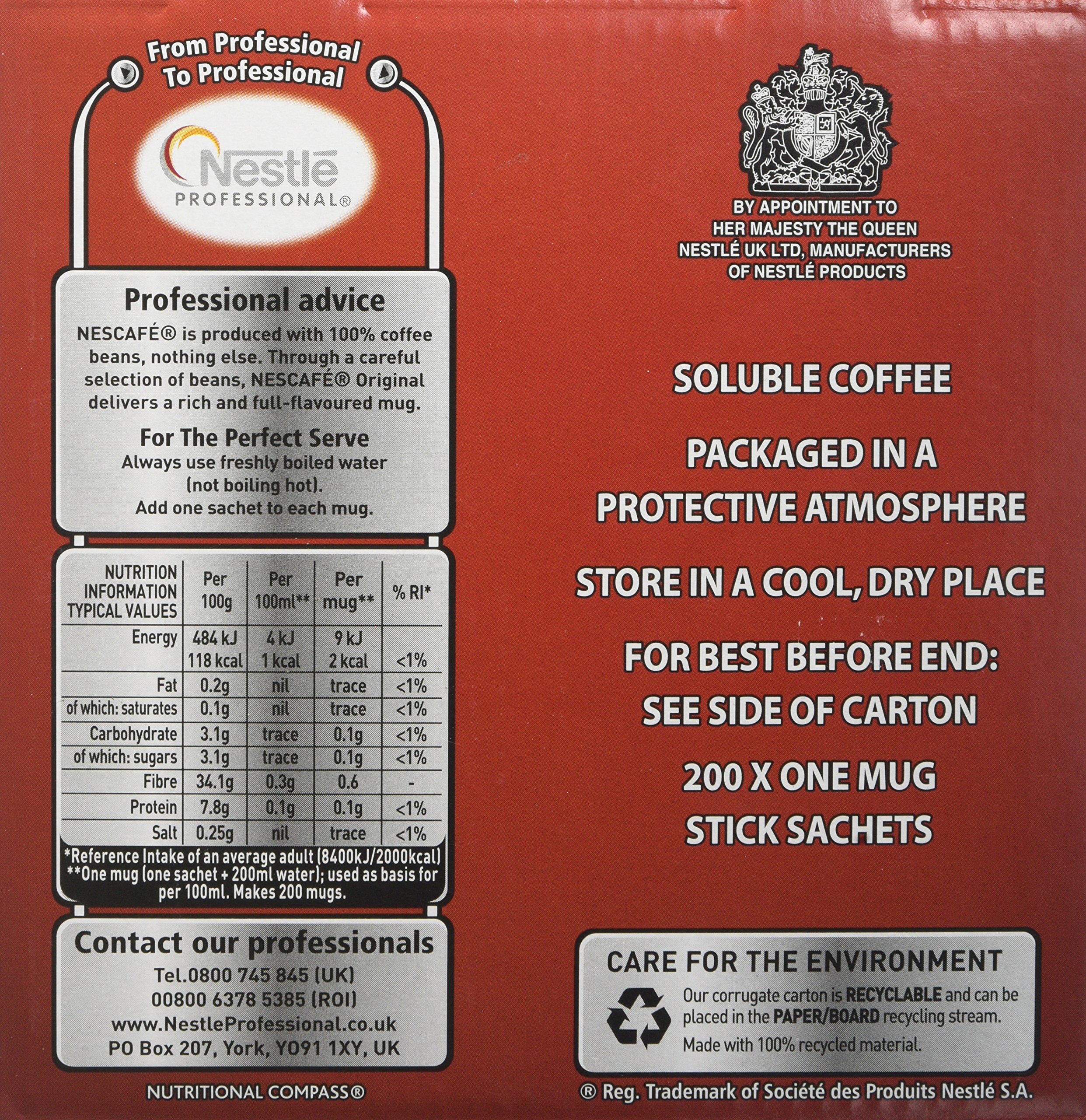 NESCAFÉ Original Instant Coffee Stick Packs, Box of 200 – Fresh Store Shop