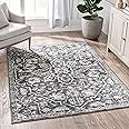 Della Grey Vintage Medallion Pattern Area Rug 120x160 cm (3'11"x5'3" ft ...
