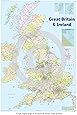 HUGE LAMINATED / ENCAPSULATED Map Of The UK British Isles GB Road Map ...
