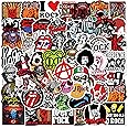 Rock Band Stickers 104 pcs Pack, Heavy Metal Punk Music Vinyl Stickerbomb for Scrapbook ...