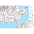 Kent and East Sussex Postcode Sector Map 5 - Laminated Wall Map ...