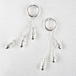 Non Piercing Labia Jewelry, Intimate Rings Silver with Drops by Sylvie ...