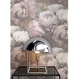 NEWROOM Tapete Rosa Vliestapete Blumen - Vintage Floral Weiß Grün Rosen ...